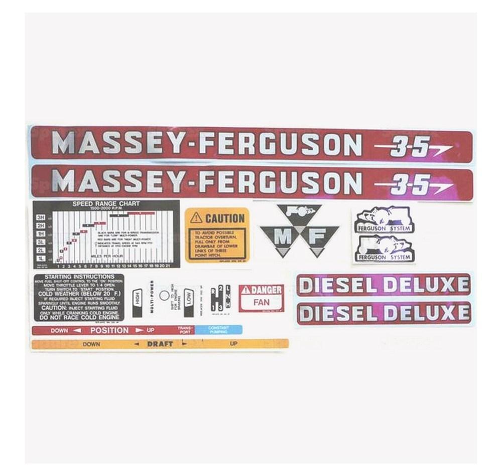 43573 Decal Kit Massey Ferguson 35 Diesel Deluxe | Agcon Supply