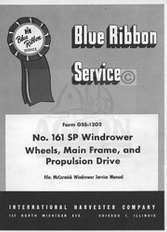 McCormick 161 Windrower Wheels Main Frame Drive Manual | Agcon Supply