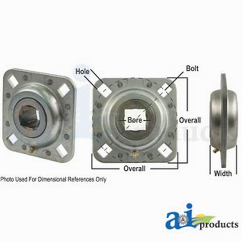 Bearing, Flanged Disc; Square Bore, Re-Lubricatable FD211RM-P | Agcon ...