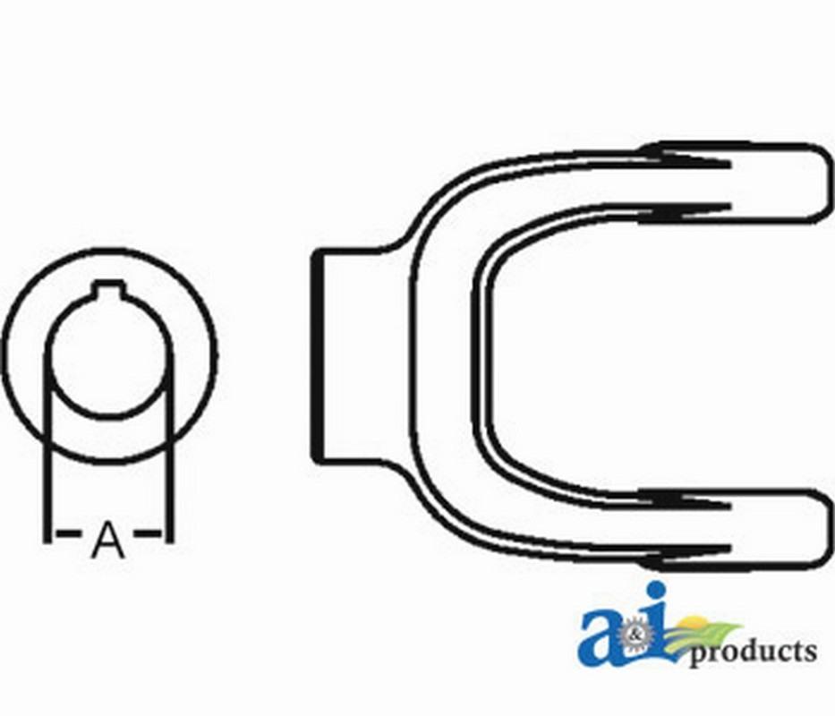 Implement Yoke Round Bore with Keyway and Set Screw D558022 | Agcon Supply